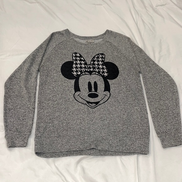 Disney | Tops | Disney Grey Minnie Mouse Long Sleeve | Poshmark